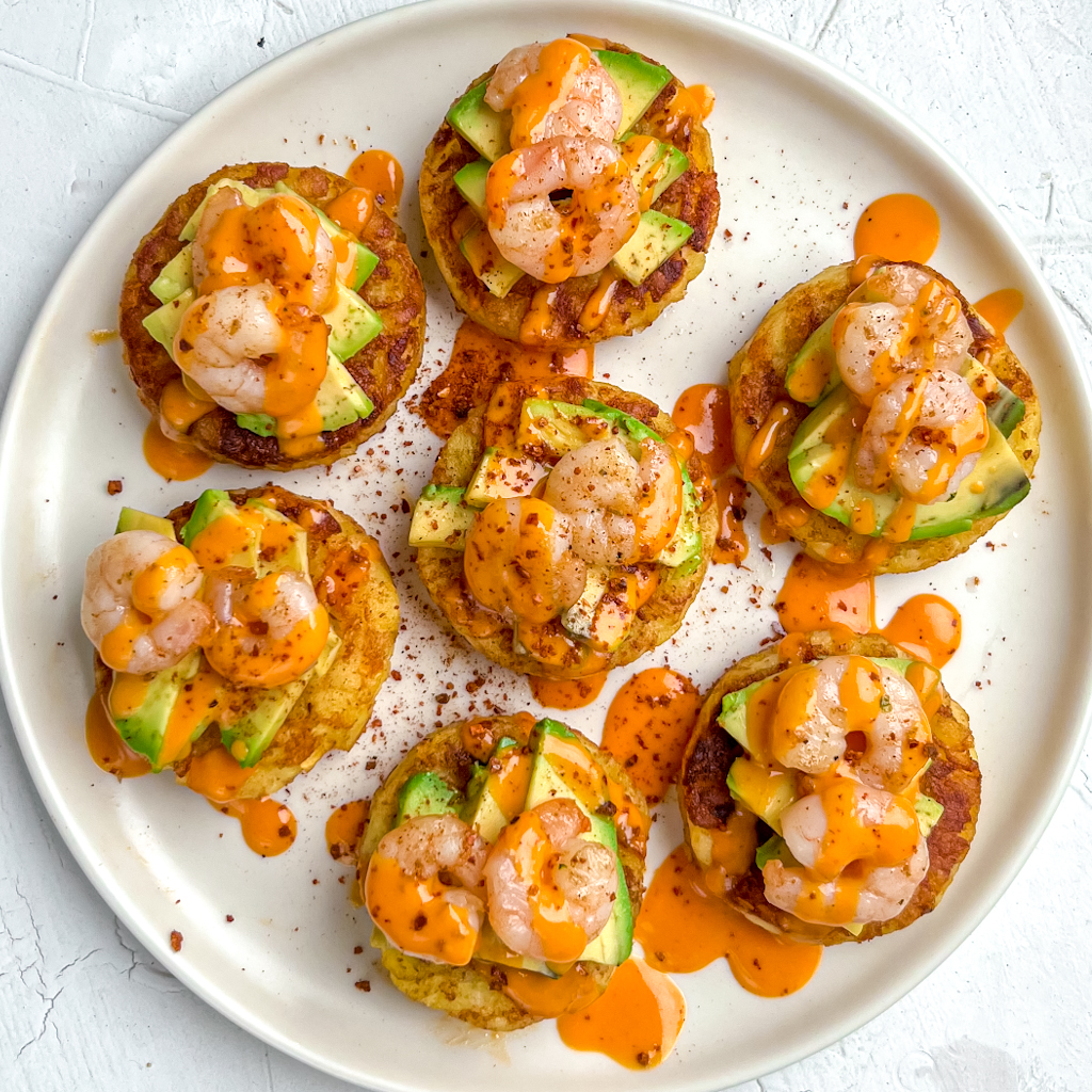 Hash browns with Avocado and Shrimp - Eva Koper - Foodie